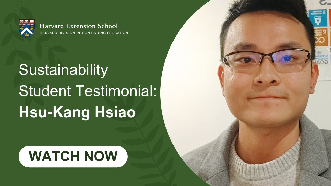 Sustainability Master's Program: Student Testimonial: Hsu-Kang Hsiao ...