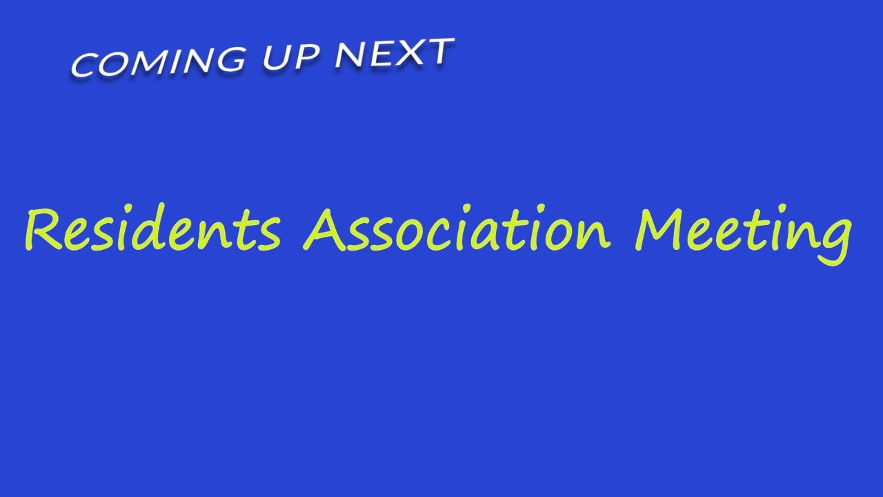 Resident's Association Meeting February 2021 - YouTube