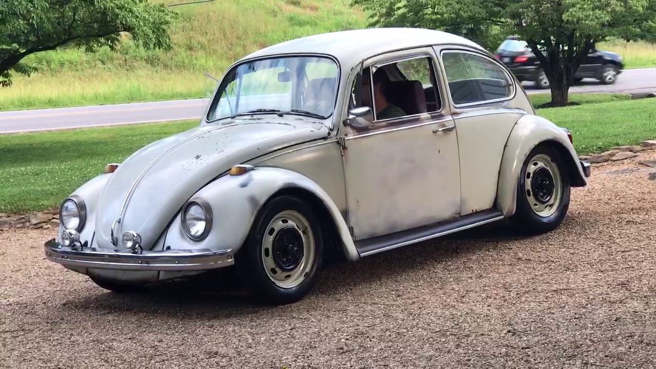 1969 Volkswagen Beetle Patina project awesome exhaust sound first drive ...
