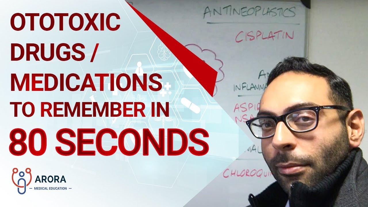 Ototoxic drugs / medications to remember in 80 seconds - YouTube