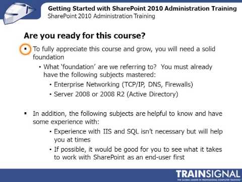 Lesson01 -- Getting Started with SharePoint 2010 Administration ...