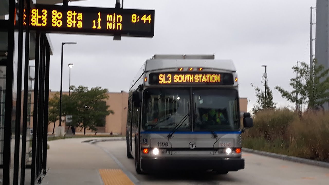 MBTA SL3: 2005 Neoplan AN460LF ETB Dual Mode #1108 Ride - YouTube