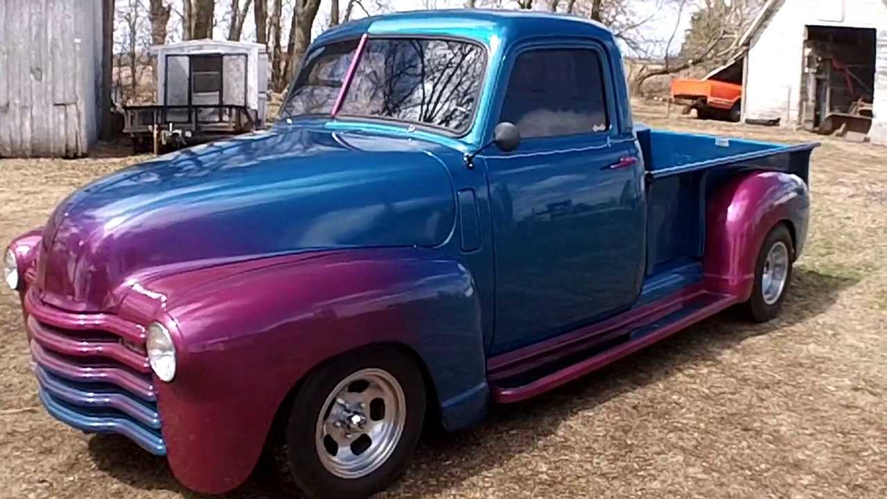 a ride to town in the 49 chevy truck - YouTube