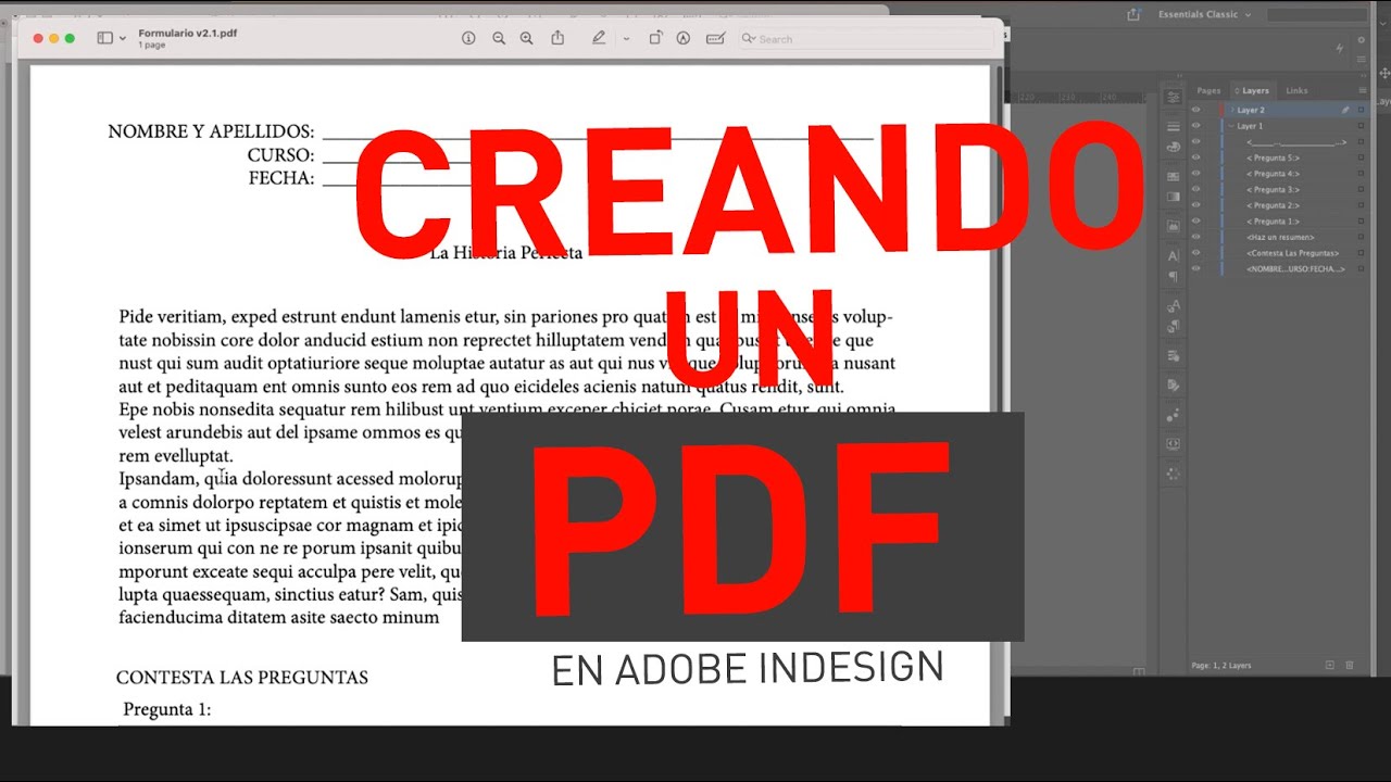 Haciendo Un Formulario PDF en Adobe Indesign - YouTube
