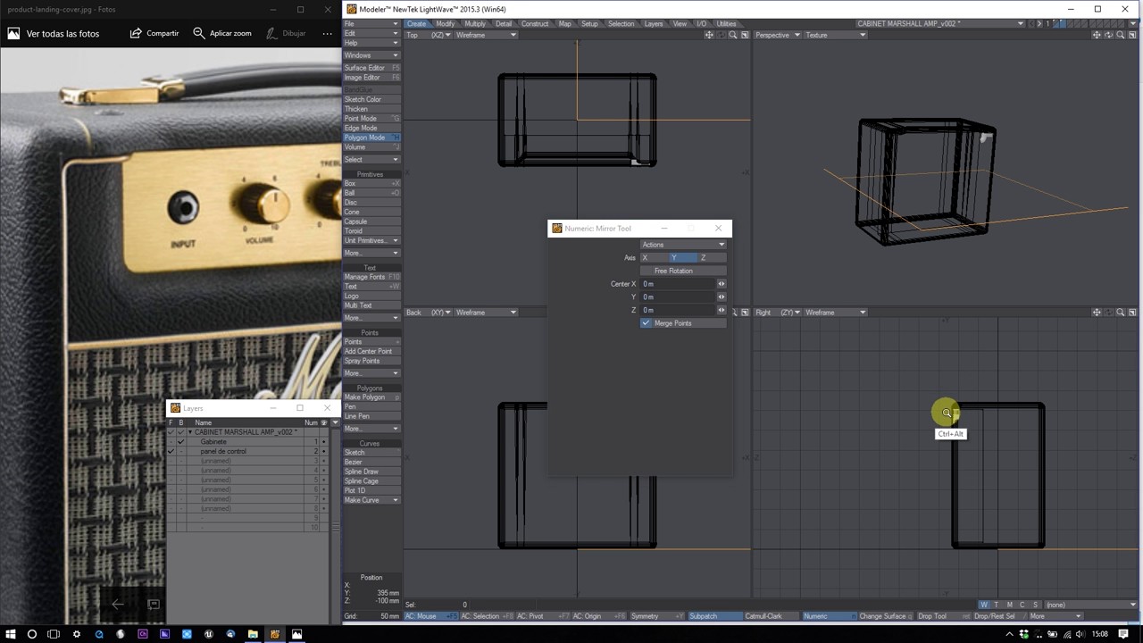 Tutorial modelado MARSHALL AMP Lightwave Cap 2 Part 4 - YouTube