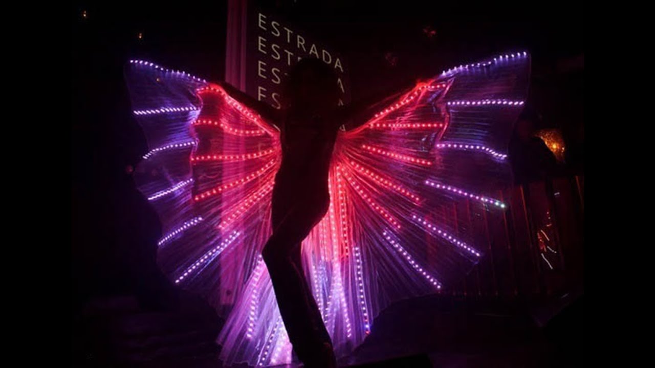 LED Wings Performance for Weddings and Events at Cancún and Riviera ...