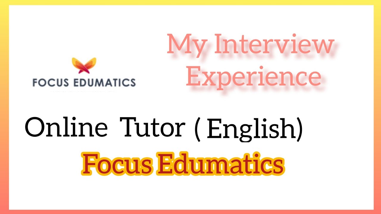 Focus edumatics (My interview experience ) - YouTube