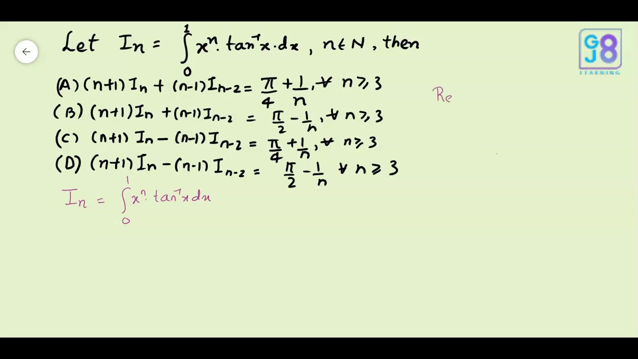 Reduction Formula Definite Integration - YouTube