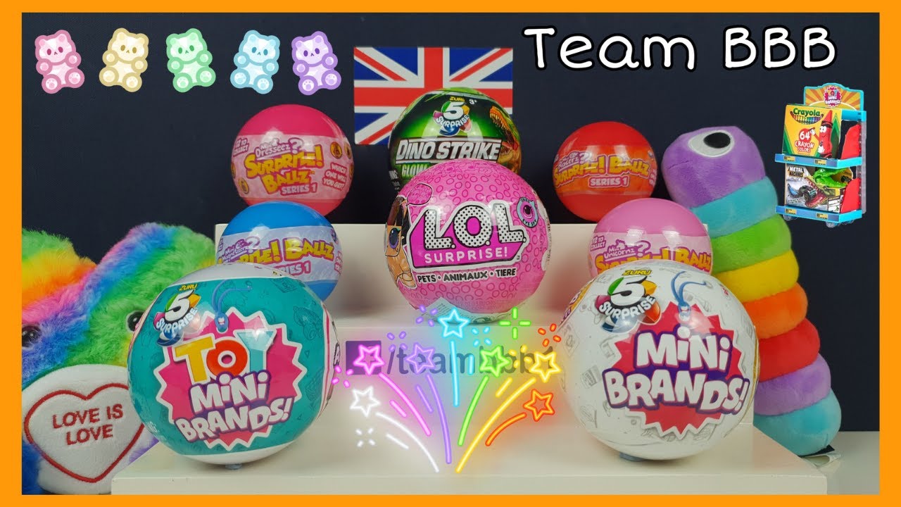 UNBOXING MYSTERY BALLS! 5 Surprise Toy Mini Brand LOL Surprize Balls ...