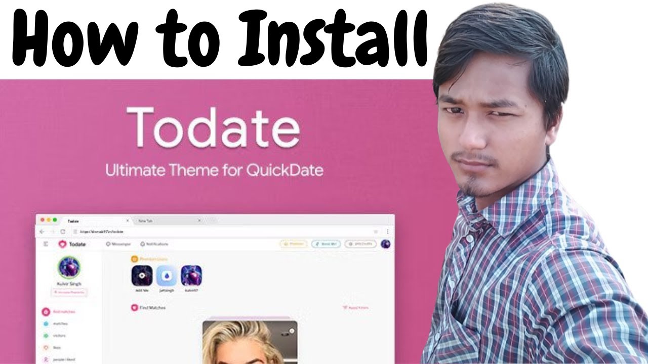 How to Install Todate - The Ultimate QuickDate Theme - YouTube