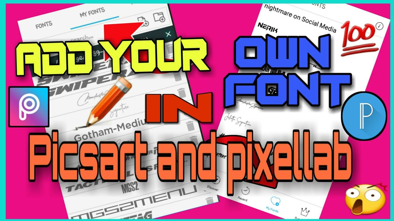 How to add custom font in picsart and pixellab // Picsart // pixellab ...