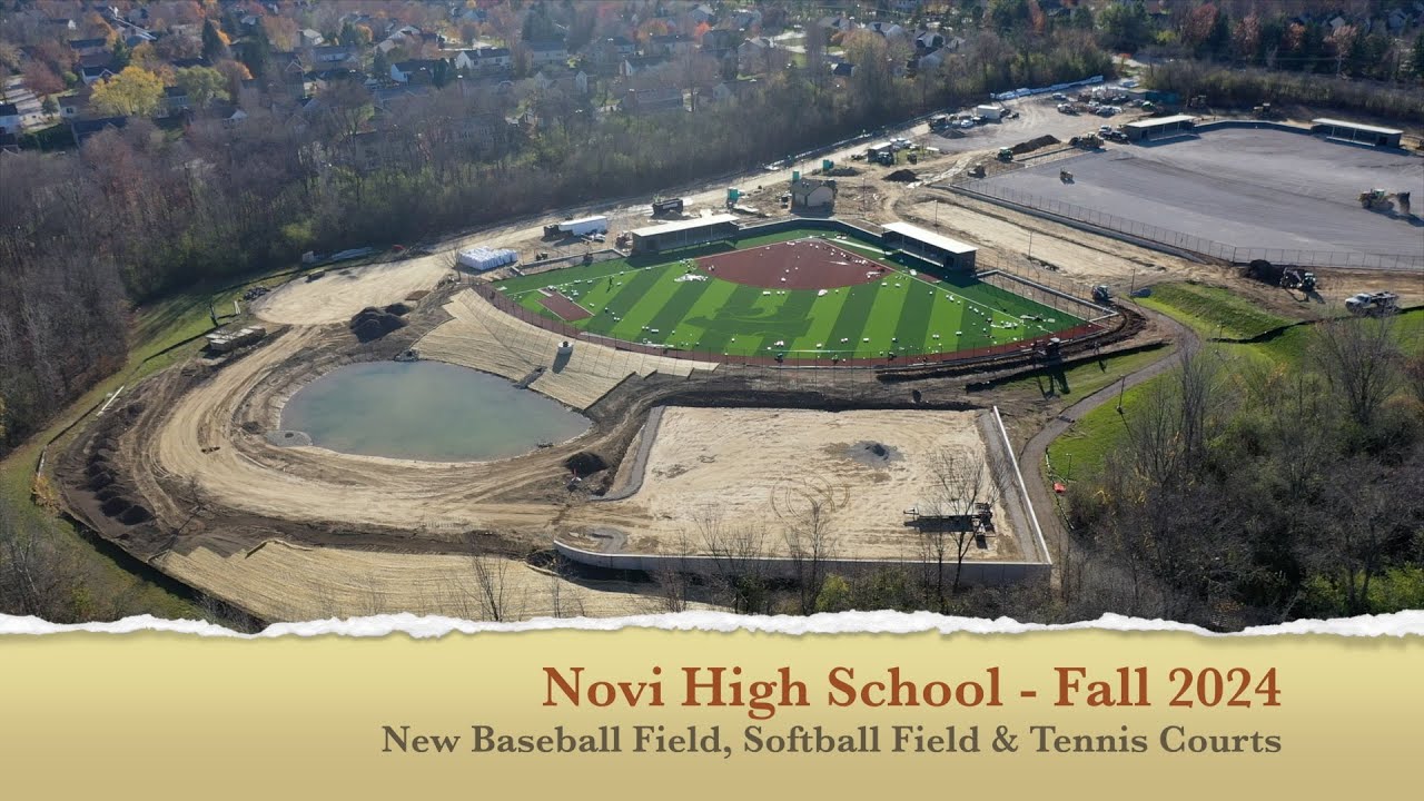 Novi High School New Athletic Fields Nov 2024 - YouTube