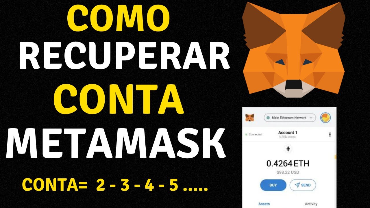 COMO RECUPERAR SALDO NA METAMASK - COMO RECUPERAR CONTA NA METAMASK - YouTube