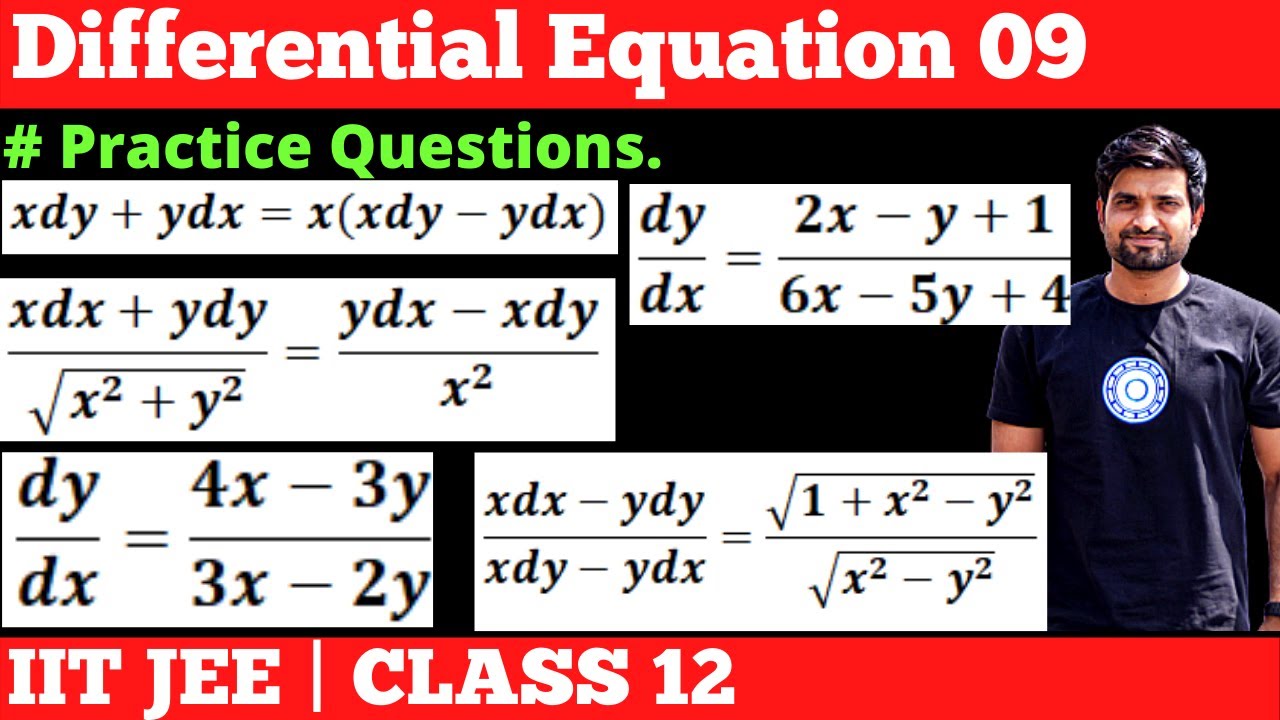 Previous Year Questions Differential Equation iit jee | class 12 | part ...