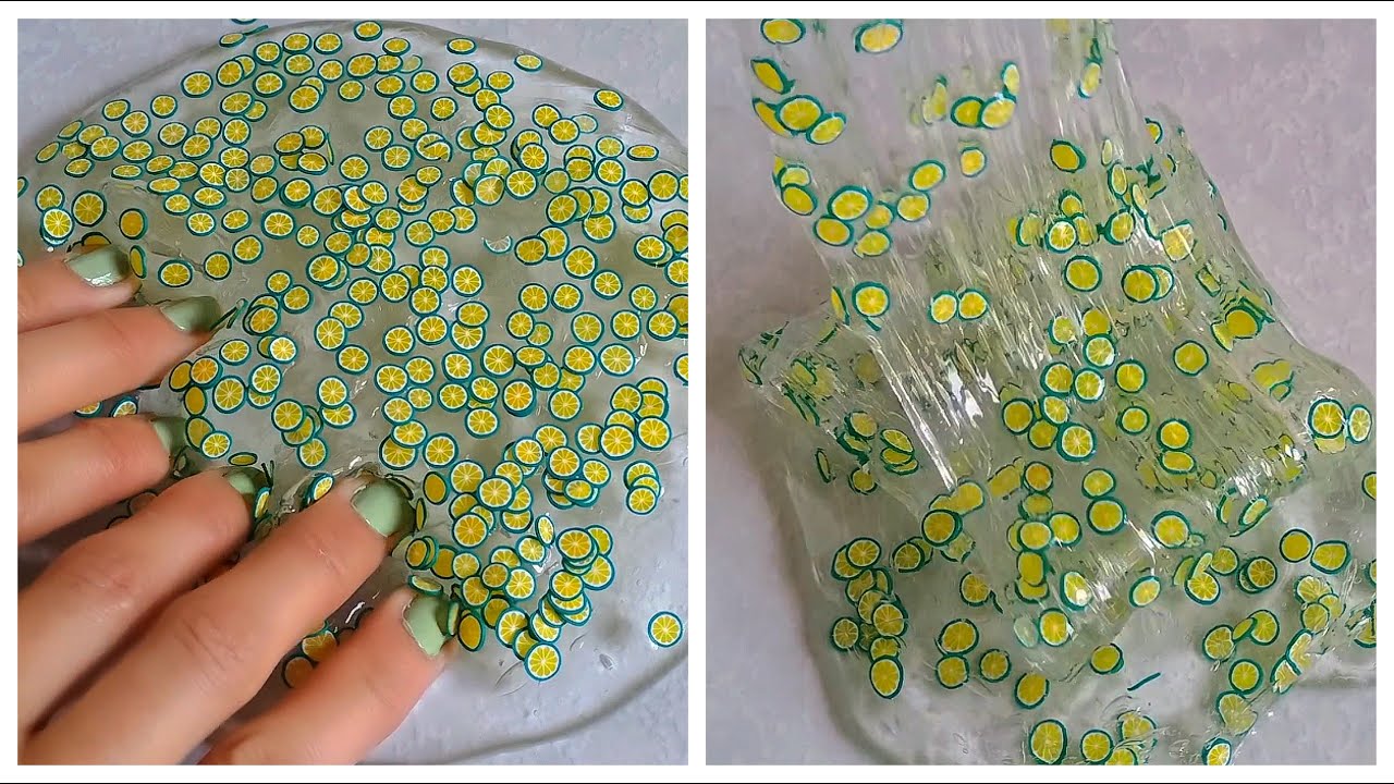 Slime ASMR | Satisfying Lemon Slime 🍋💚 - YouTube