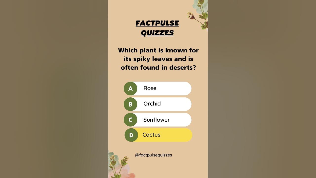 Plant Quiz Questions and Answers | Science Quiz | Quiz on plants ...