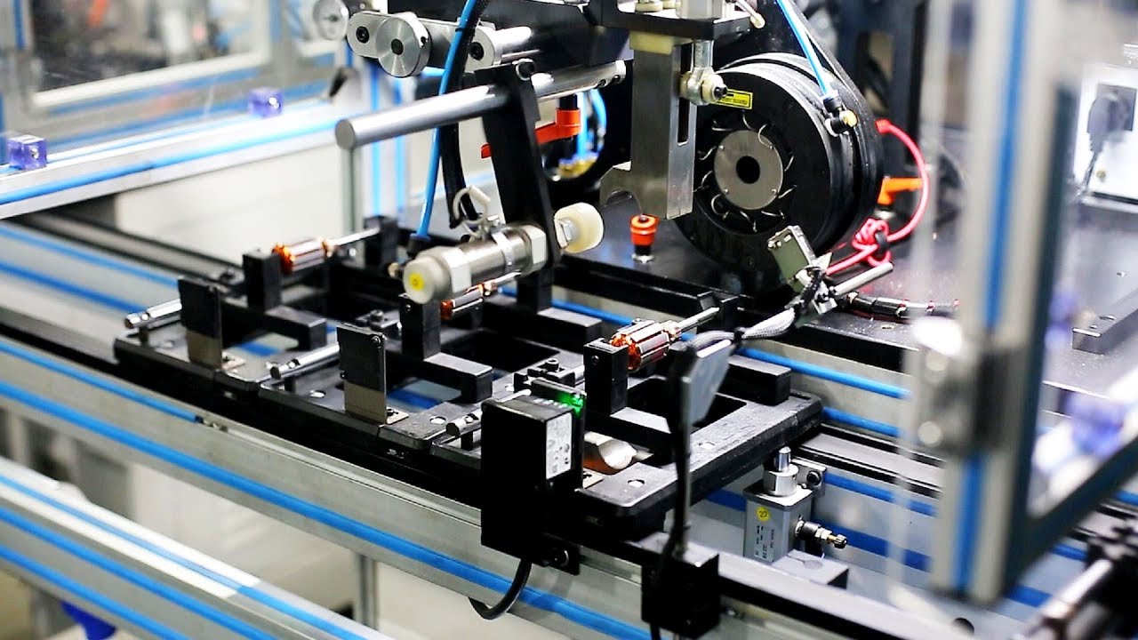 Automatic rotor production manufacturing machine - YouTube