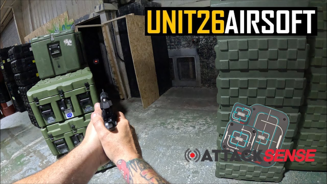 PTS / ZEV EB-1911 @ UNIT-26 Airsoft Arena - AttackSense target Night ...