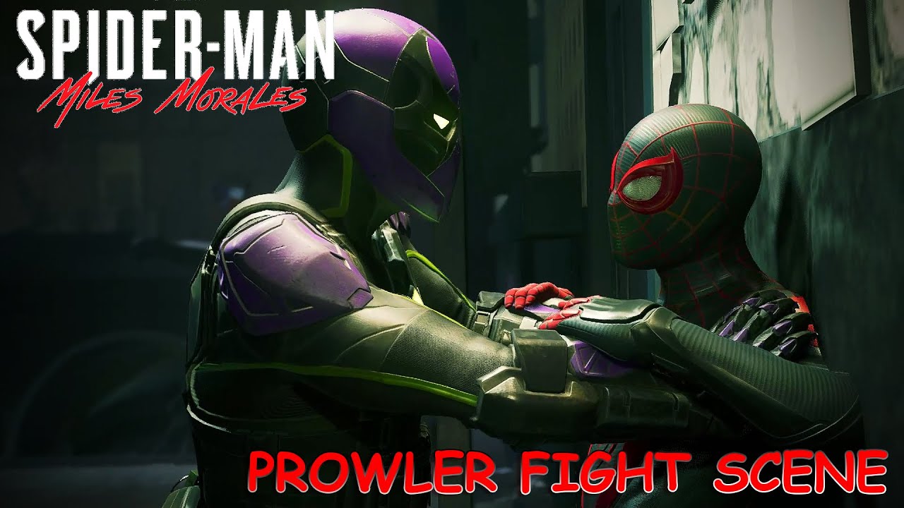 MILES MORALES VS PROWLER (Uncle Aaron) | Prowler Fight Scene | Kidnaps ...