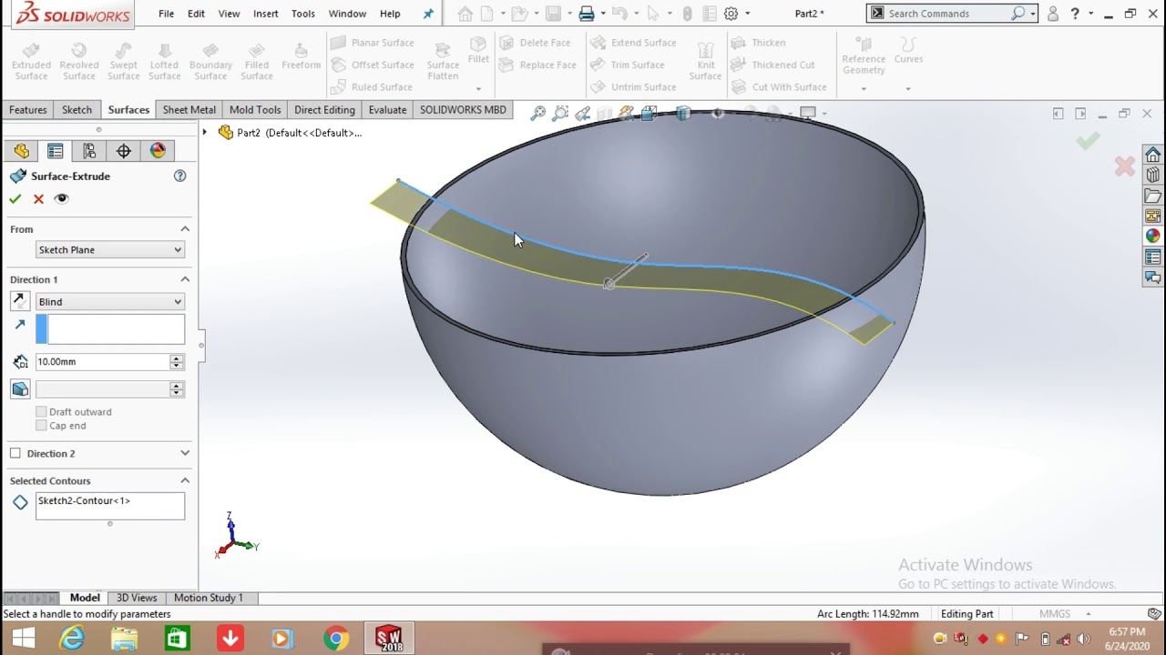 Cut With Surface | Solidworks Design Hub - YouTube