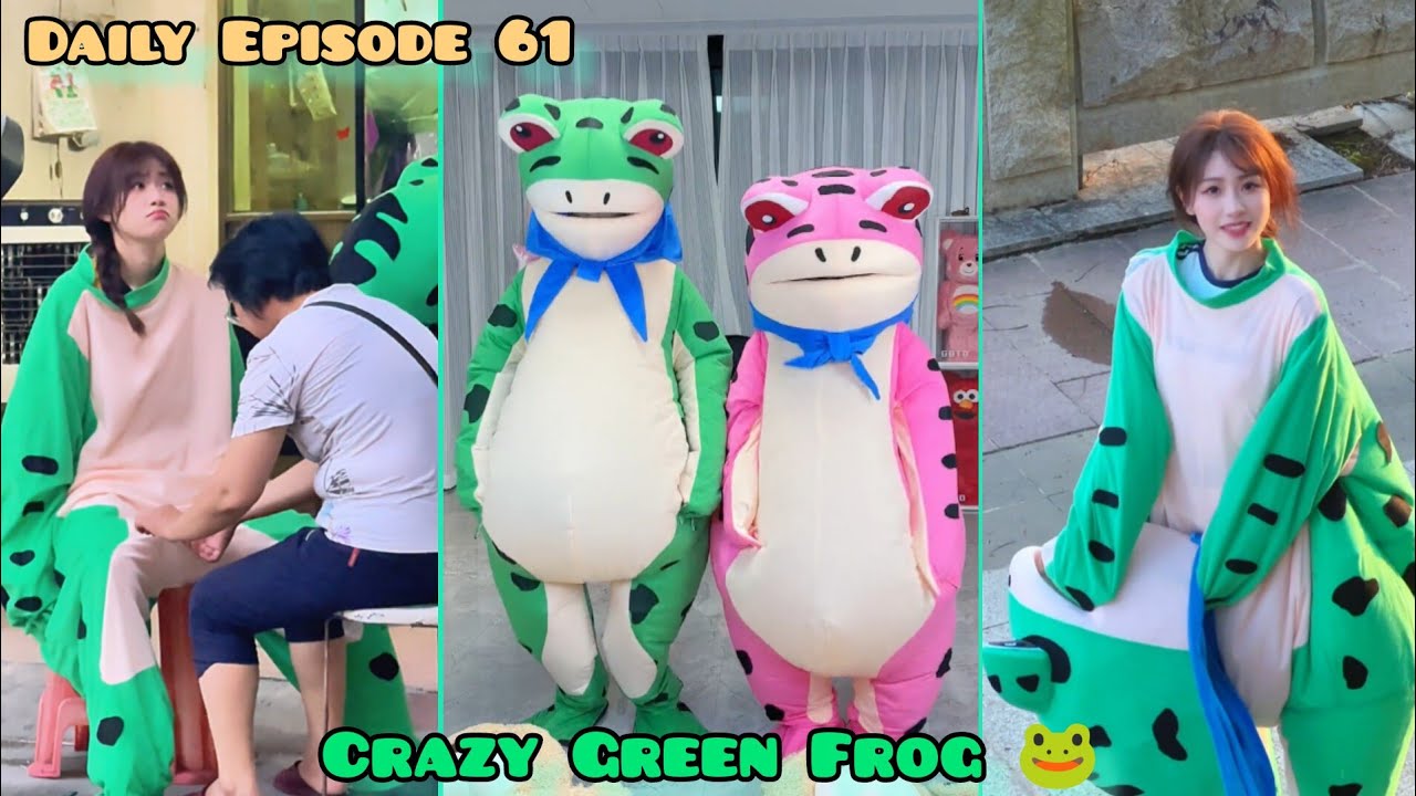 Hot & Cute Chinese Girl in Crazy Frog Costume - Crazy Green Frog - YouTube