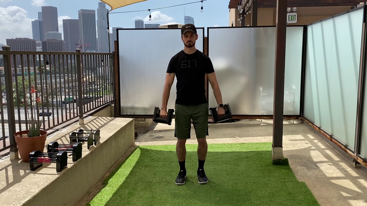 Dumbbell Front Raise Prone - YouTube