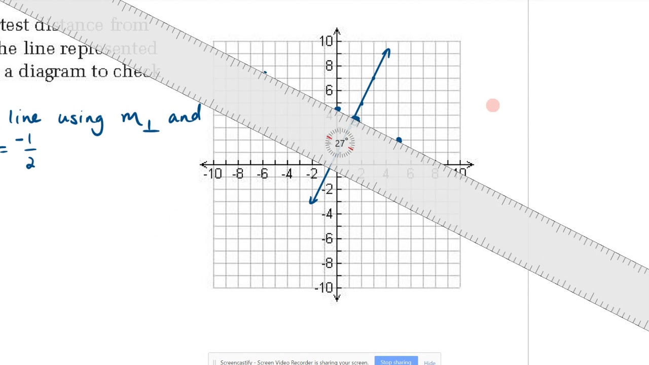 MPM2D Unit 2 Lesson 3 Distance from a point to a line Edited - YouTube