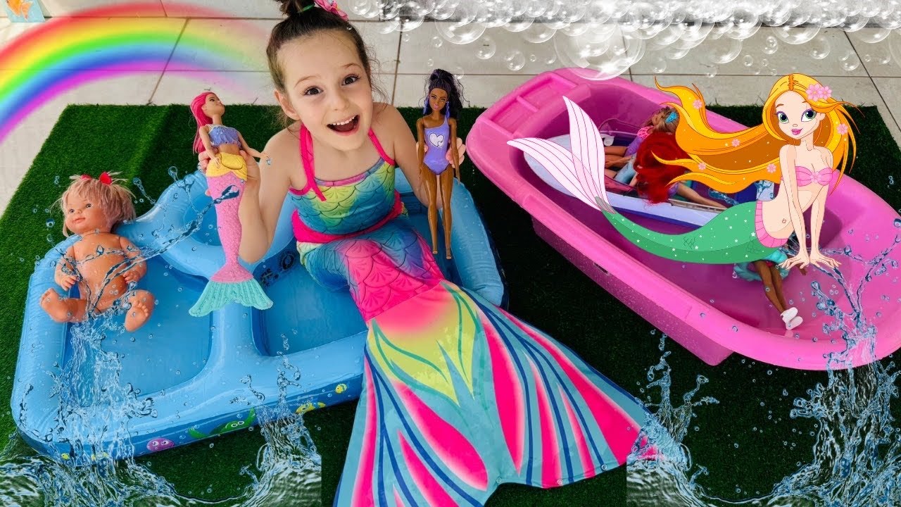 Barbie Havuz Videosu!Ada Deni Kızı Oldu!Barbie Videosu,Barbie Kız ...