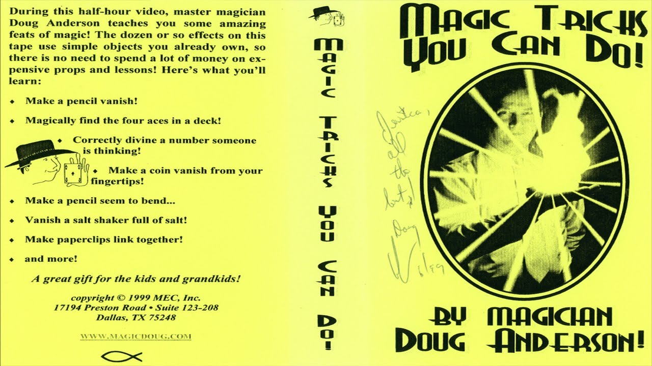 Magic Tricks You Can Do! by Magician Doug Anderson (1999) - YouTube