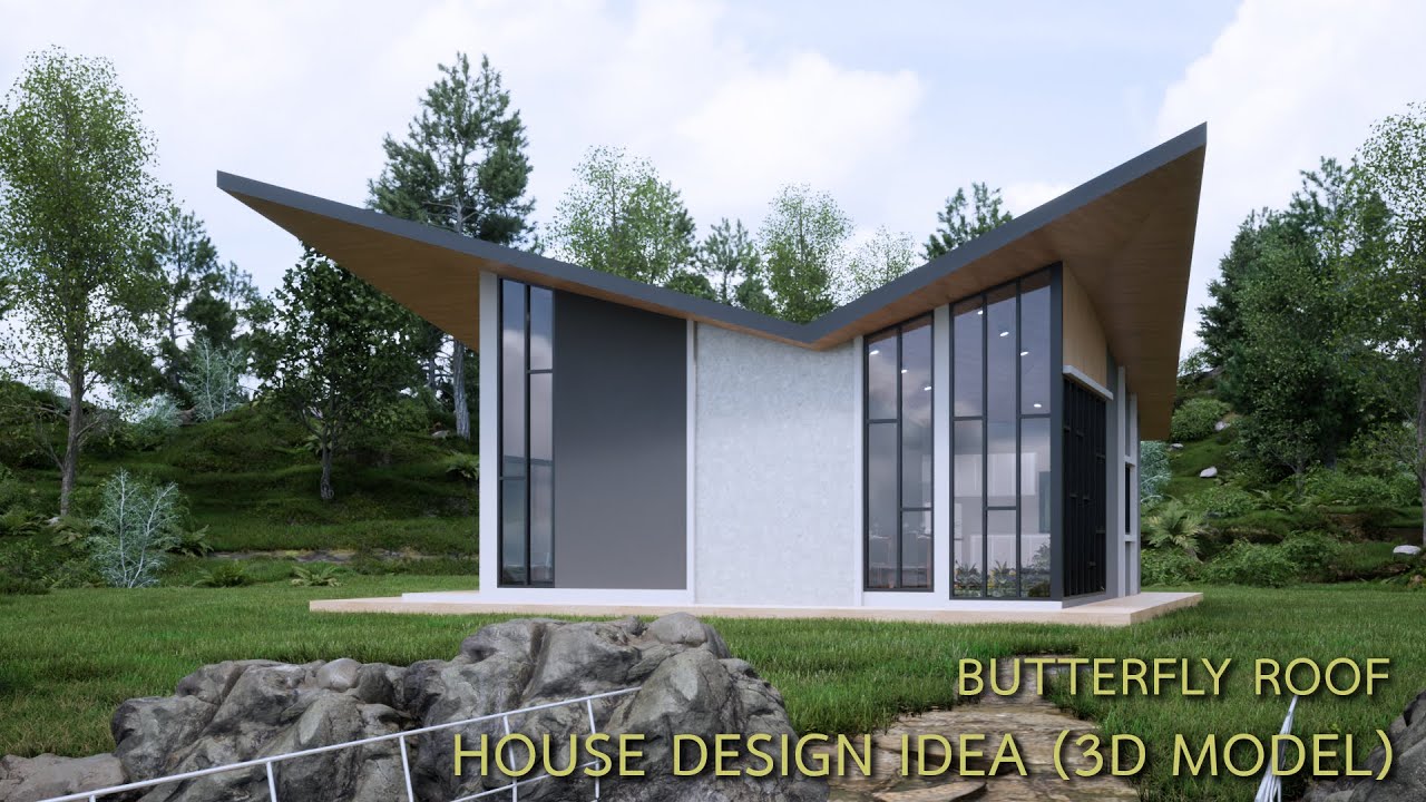 Butterfly roof House Design Idea. 🏡😀👍 - YouTube