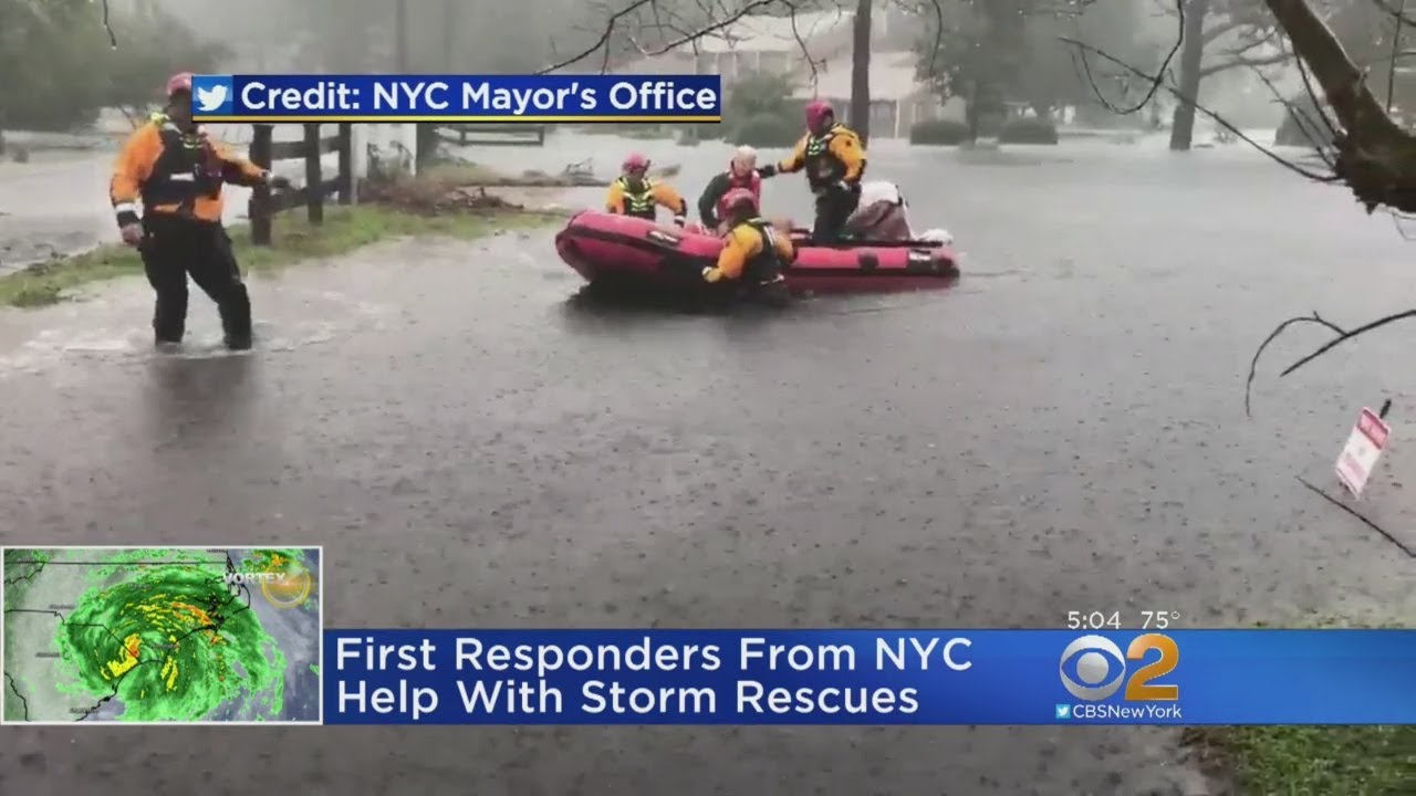 First Responders From NYC Help With Storm Rescues - YouTube
