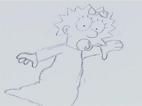 How To Sketch Maggie Simpson - YouTube