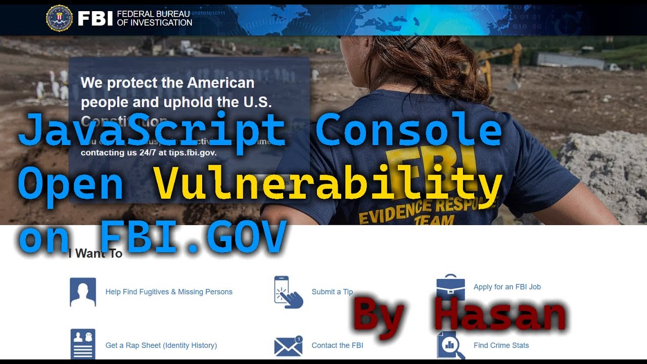 JavaScript Console Open on FBI.GOV - YouTube