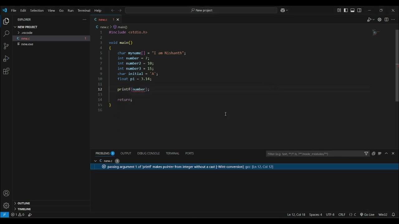 C Programming Beginner tutorial - 2 in Tamil | Nishanth Code - YouTube