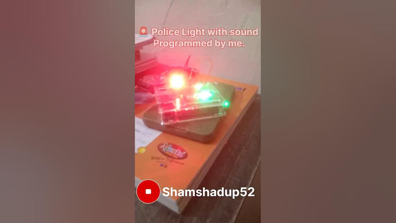 🚨 Police light with sound Programmed by using Arduino uno 😎💻📡🛰️#police ...