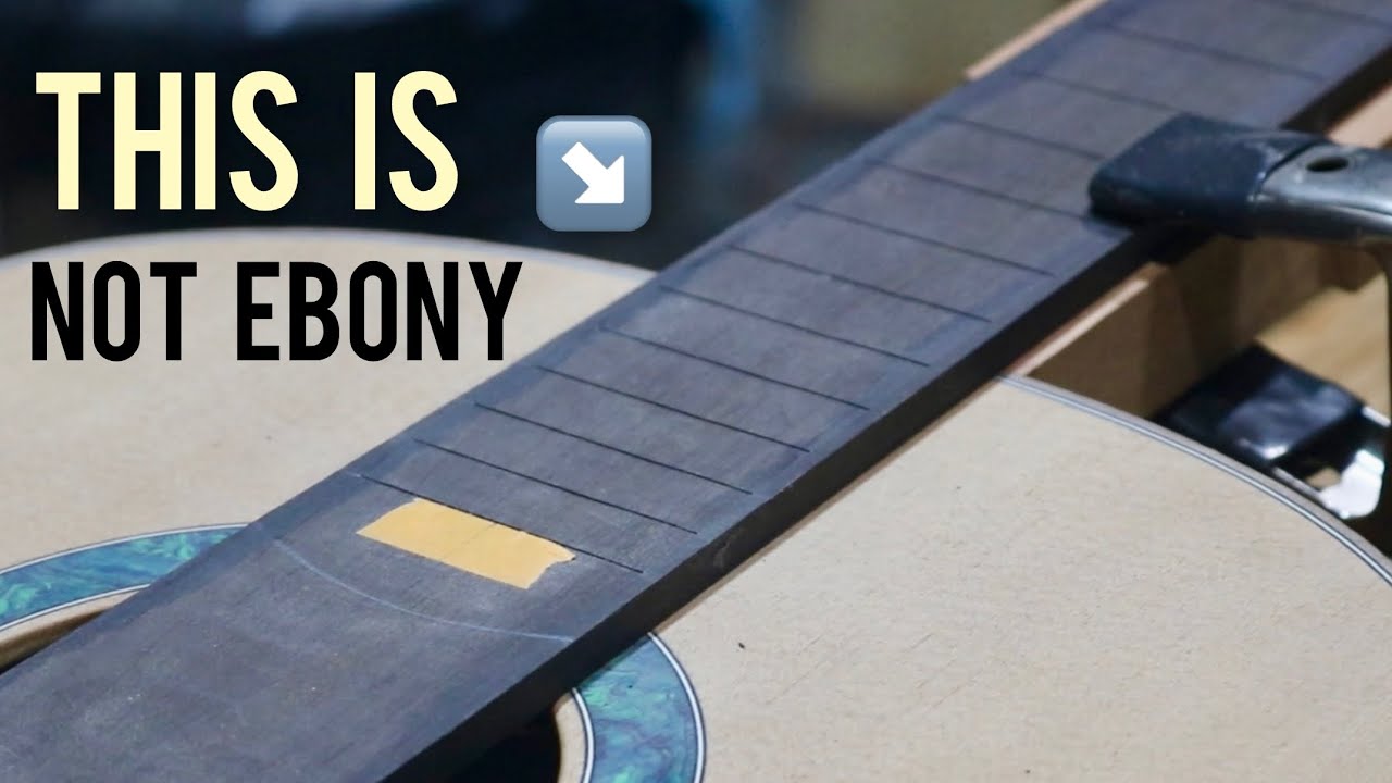Making a fretboard from obsidian ebony - YouTube