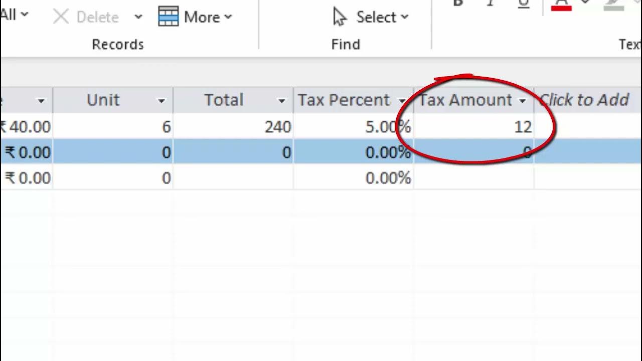 Gst Calculation Software In Microsoft Access Computerexcelsolution Youtube