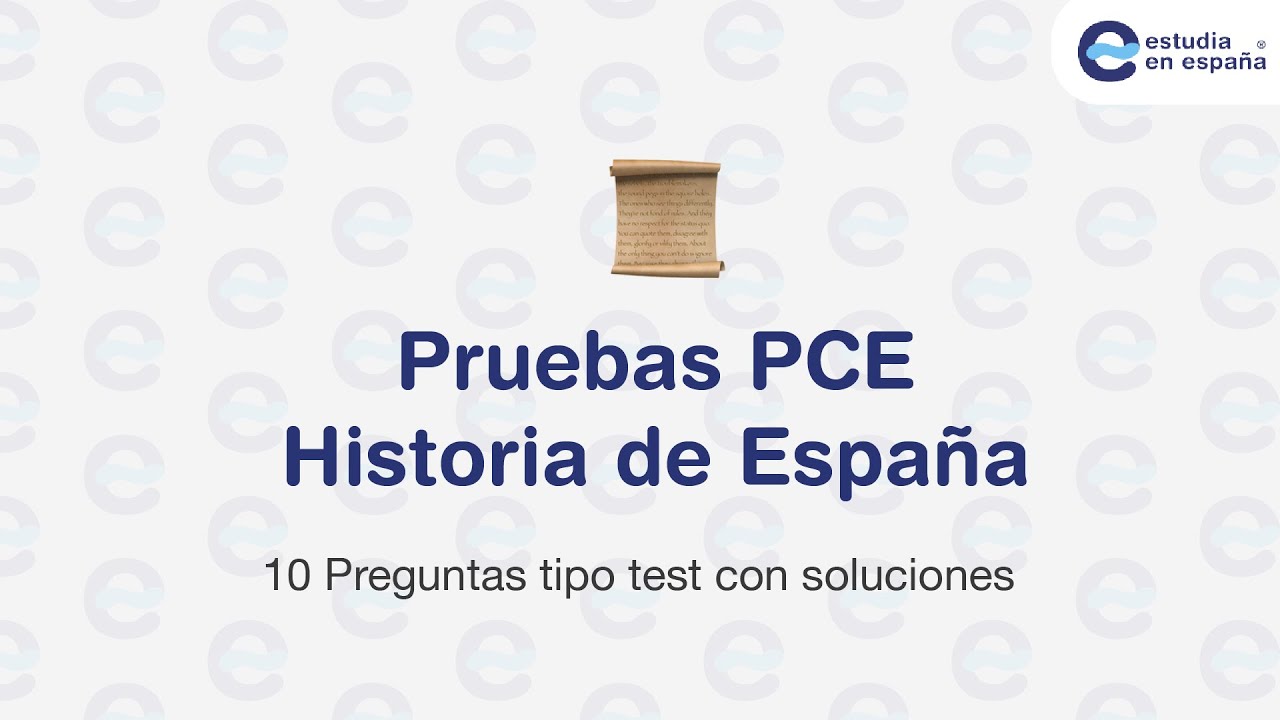 Examen PCE UNED Historia de España | Selectividad para extranjeros ...