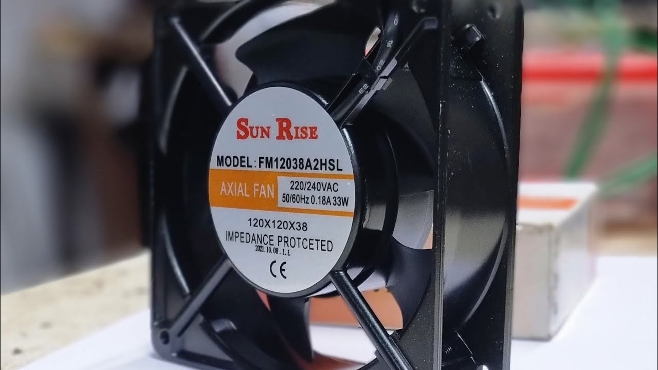 Axial fan 220/240VAC metal body AC cooling fan - YouTube