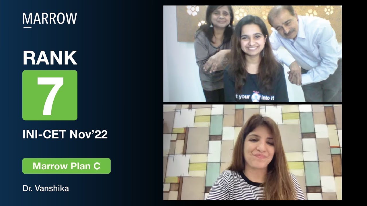 Rank 7, INI-CET Dr. Vanshika on securing a single digit rank in her ...