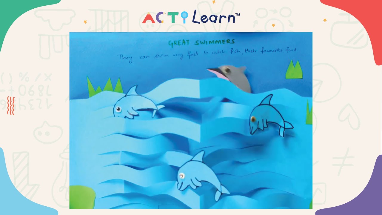 ActiLearn's Easy Jumping Dolphin Paper Craft - Electronic DIY for Kids ...