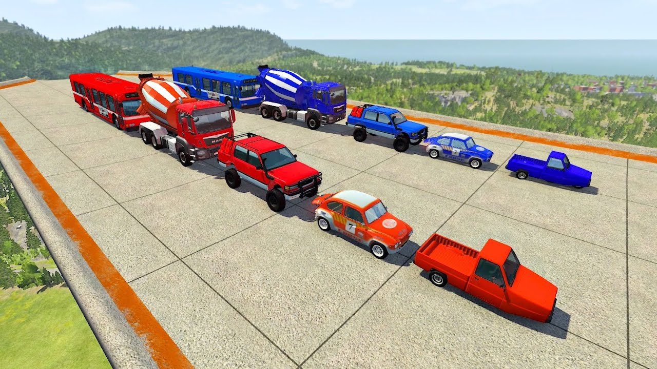 Red vs Blue Force | BeamNG Fantasy World | BeamNG drive - YouTube