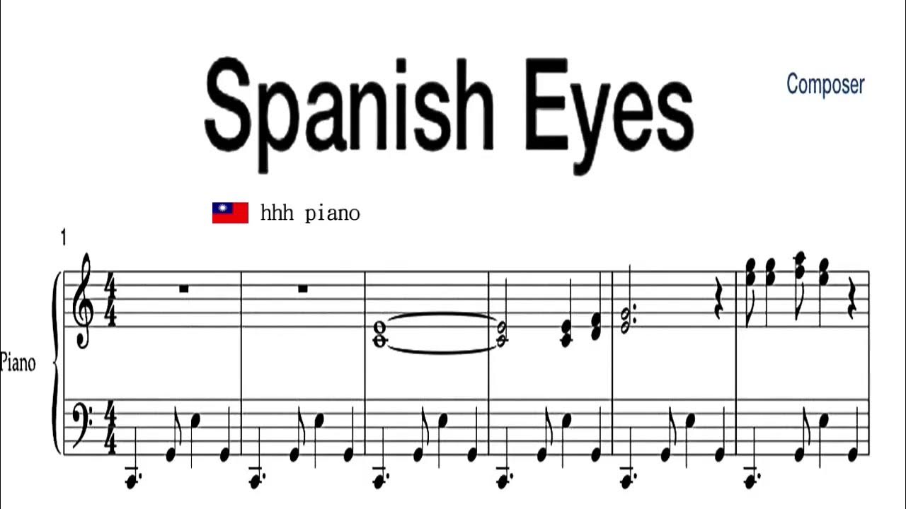 Spanish Eyes - Engelbert Humperdinck / 西班牙之眼 { sheet music } - YouTube