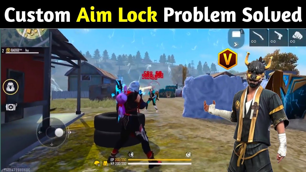 Free Fire Custom Aim Problem | custom room aim lock problem | free fire ...