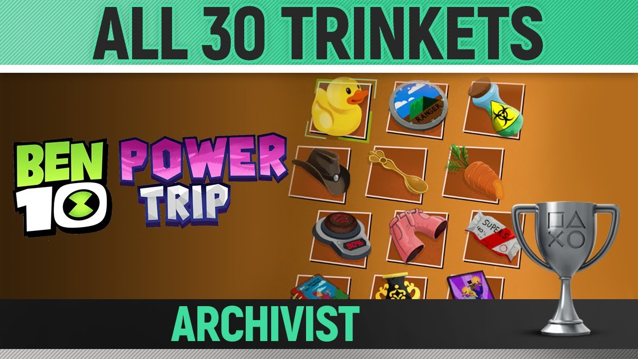 Ben 10: Power Trip - All 30 Trinket Locations 🏆 Archivist - YouTube