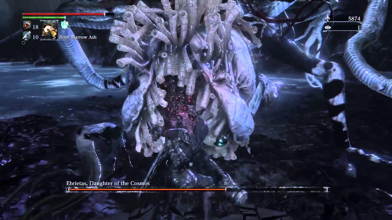 Bloodborne Ebrietas boss fight: Cannon don't care - YouTube