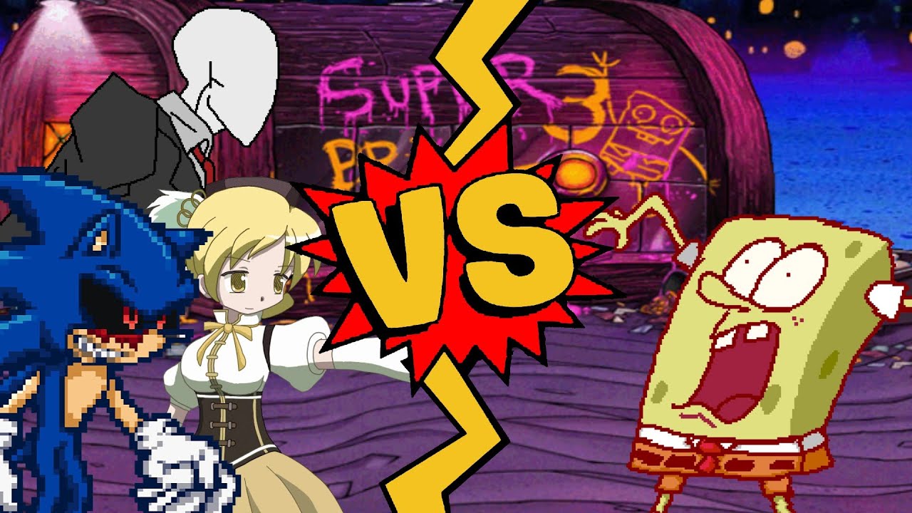 M.U.G.E.N Battles | Mami Tomoe/Sonic.EXE/Slender Man vs SpongeBob SquarePants - YouTube