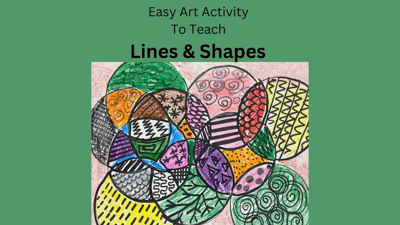 Easy Art Activity to Teach Lines & Shapes - YouTube