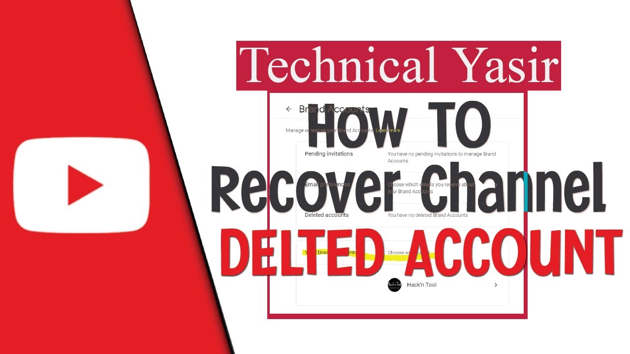 How to Recover Permanently Deleted Youtube Channel - YouTube