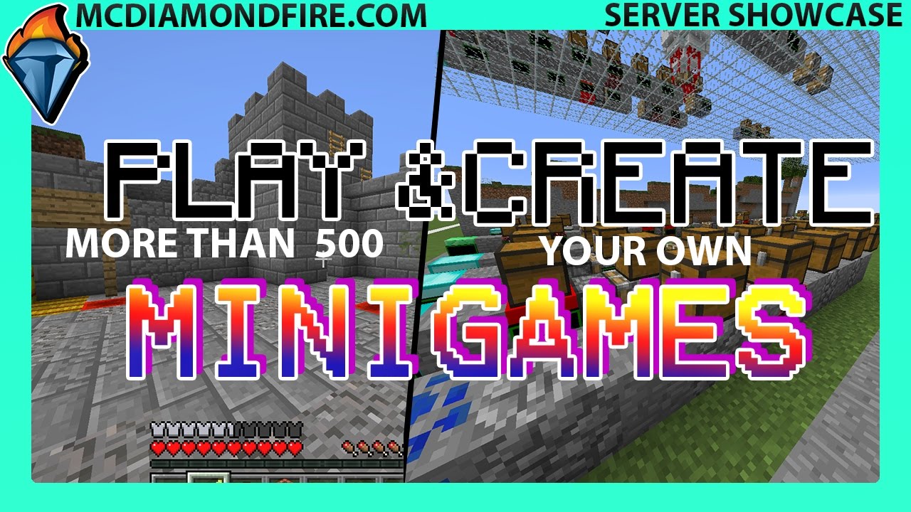 PLAY & CREATE Minigames! | MCDiamondFire.com Server Showcase - YouTube